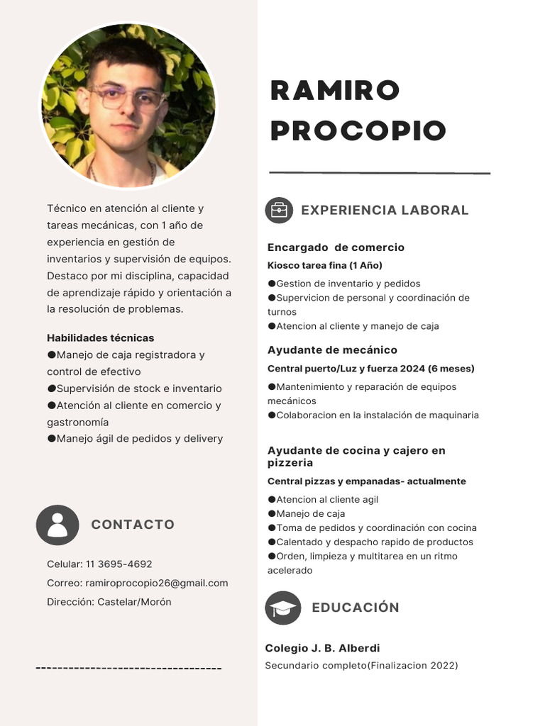 CV Ramiro Con Foto | PDF