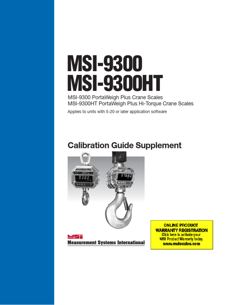 9300 Cal Supp | PDF | Calibration | Computer Terminal