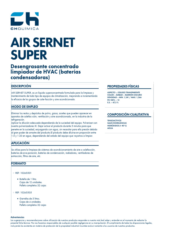 Air Sernet Super | PDF | Aire acondicionado | Agua