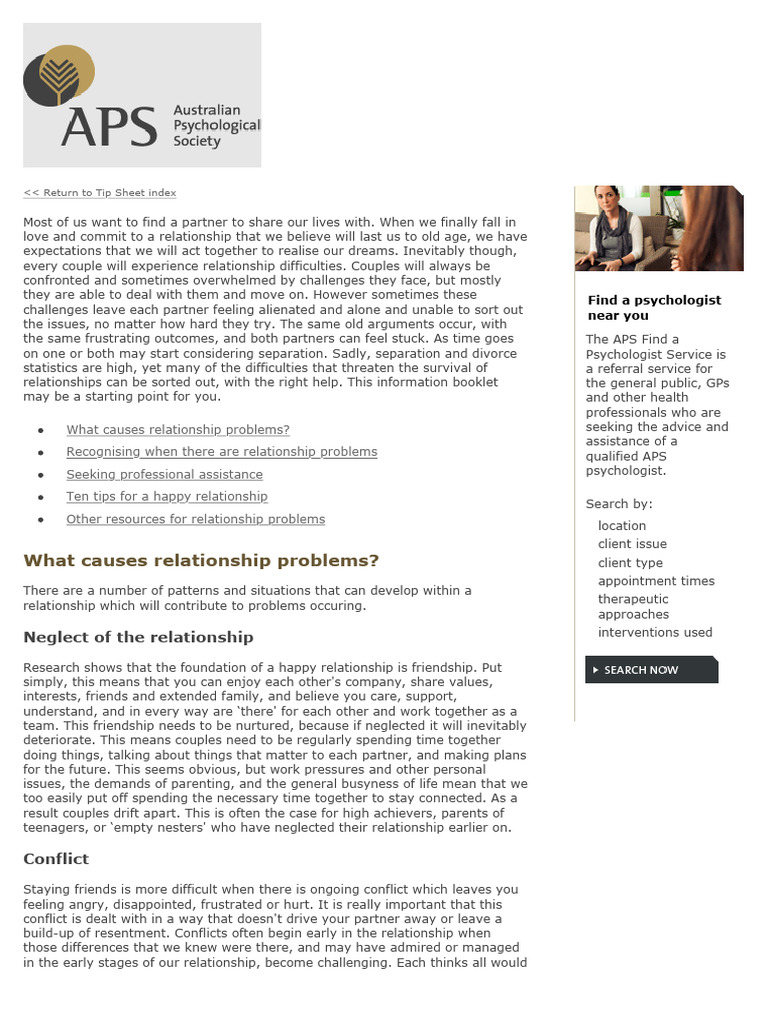 Navigating Relationship Challenges | PDF