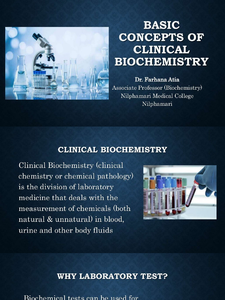 Basic Concepts of Clinical Biochemistry | PDF