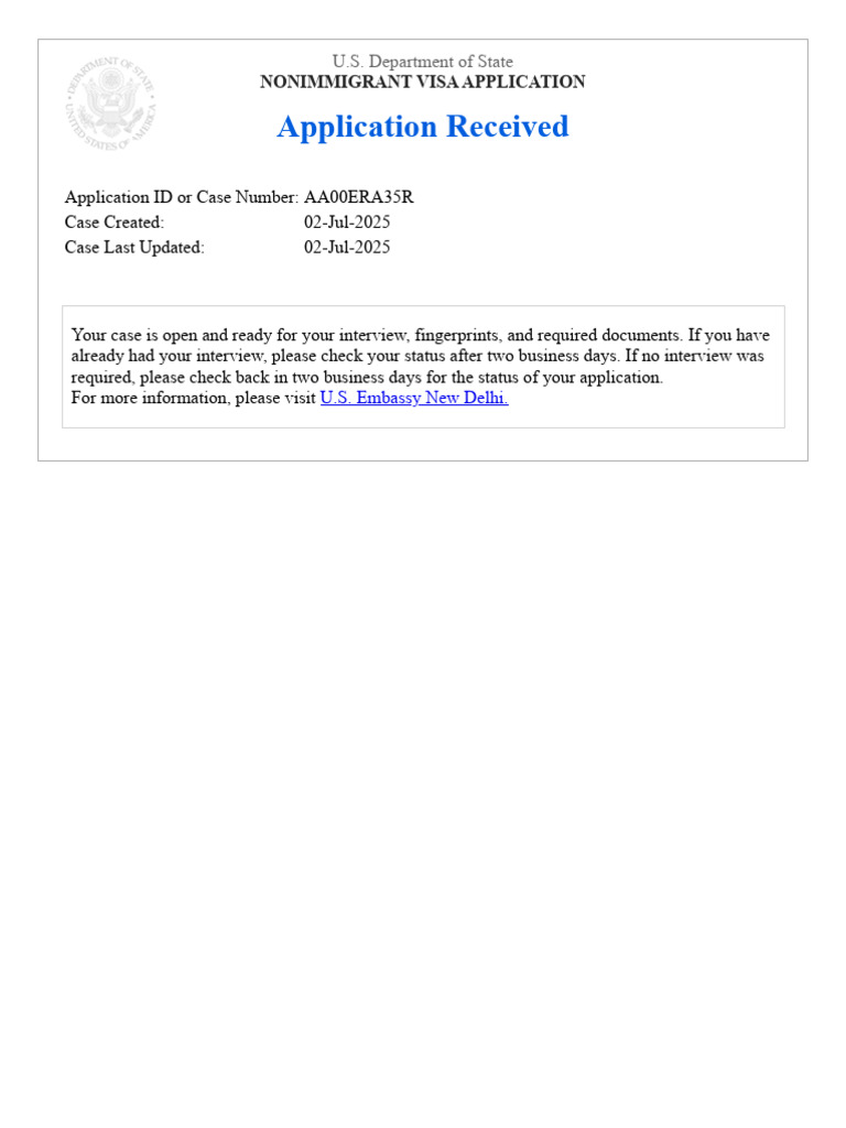 Application Received | PDF