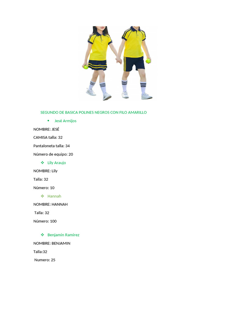 Nomina de Segundo Año Machala | PDF