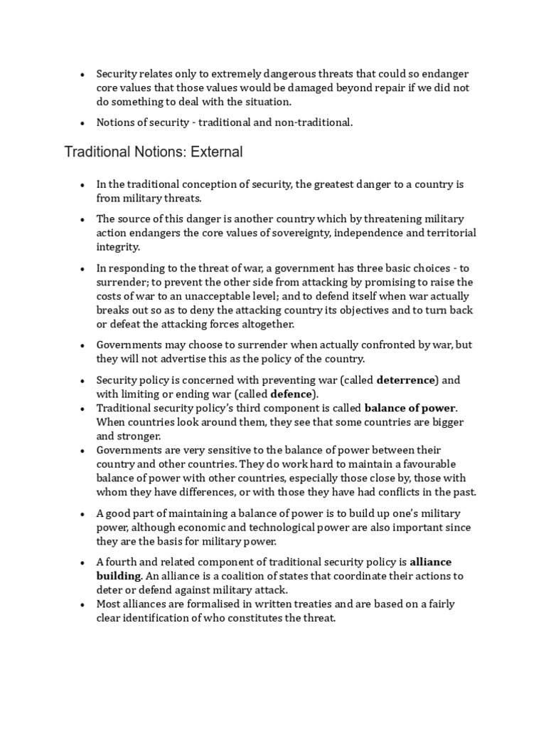 Traditional vs Non-Traditional Security | PDF | Poverty | Poverty ...