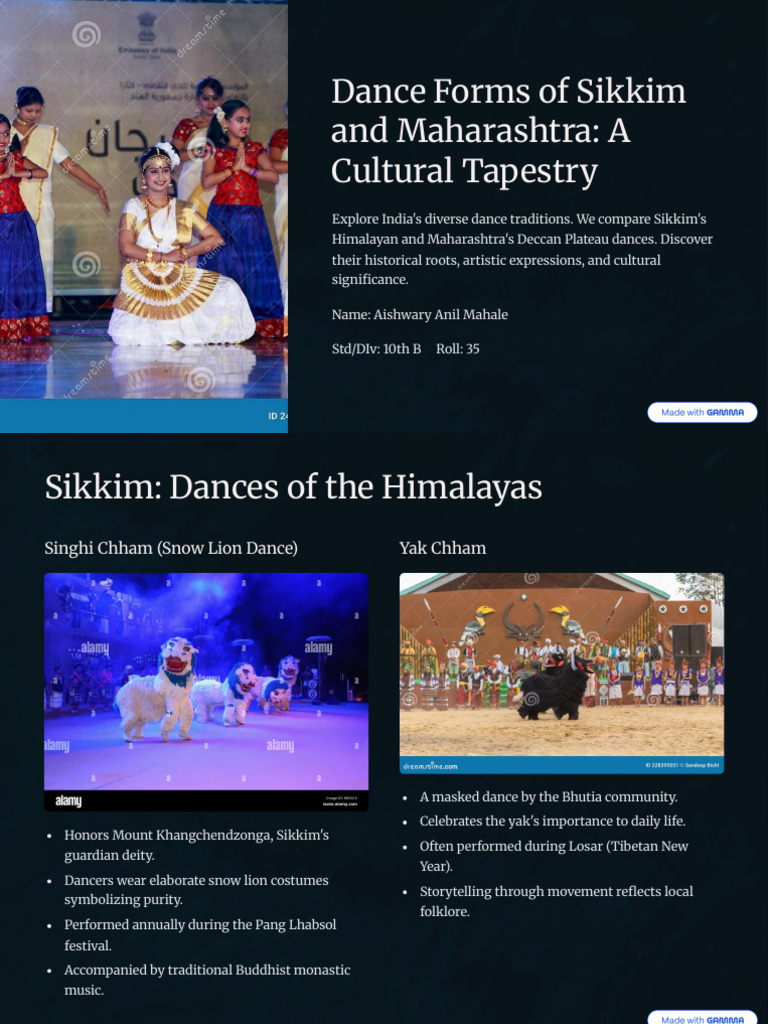 Dance Forms of Sikkim and Maharashtra A Cultural Tapestry | PDF