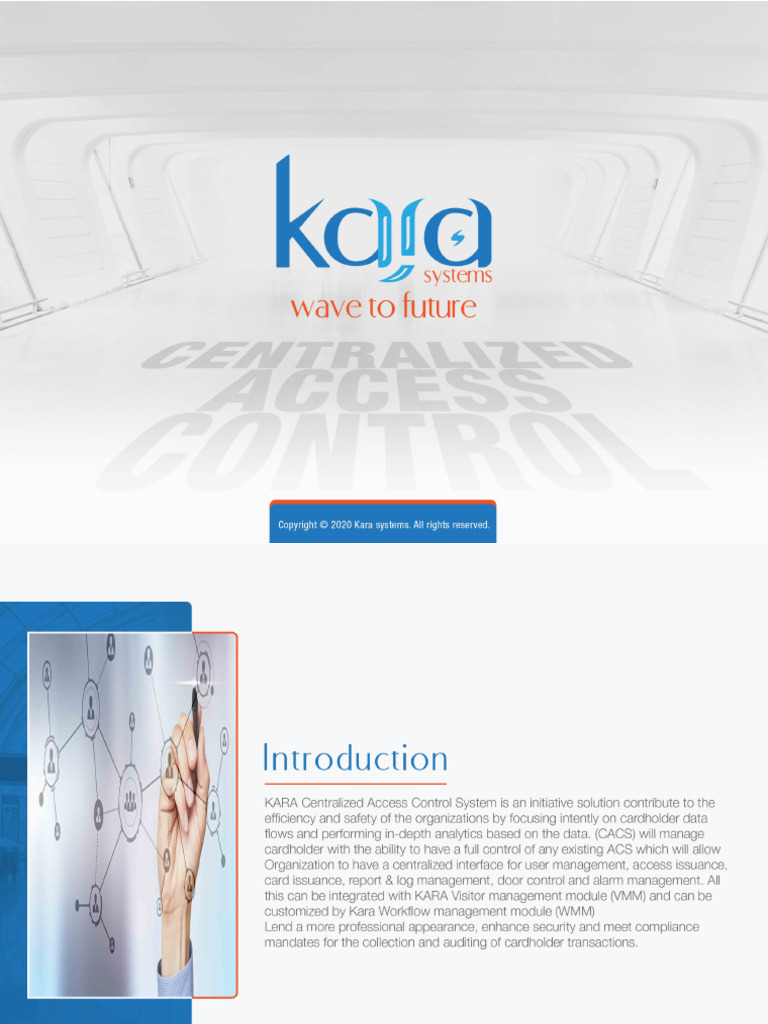 Centralized Access Control System Data Sheet | PDF