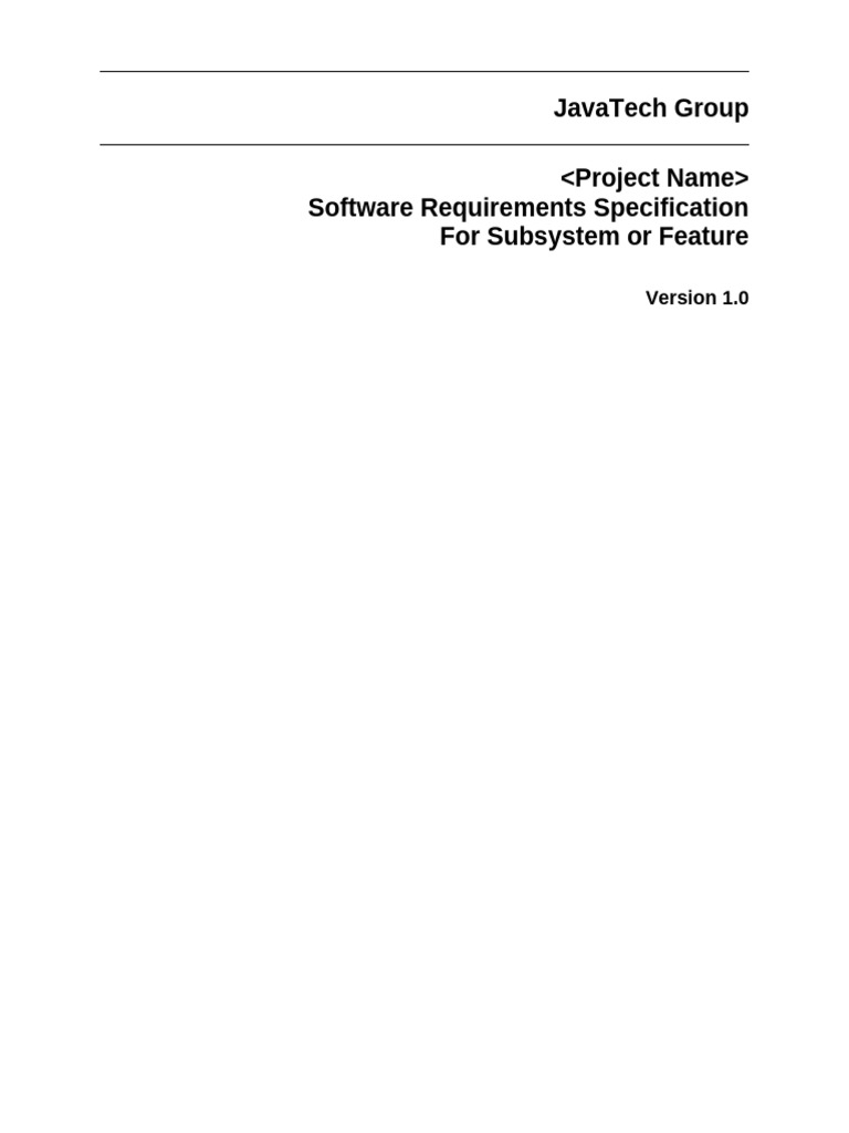 Software Requirements Specification | PDF | Specification (Technical Standard) | System