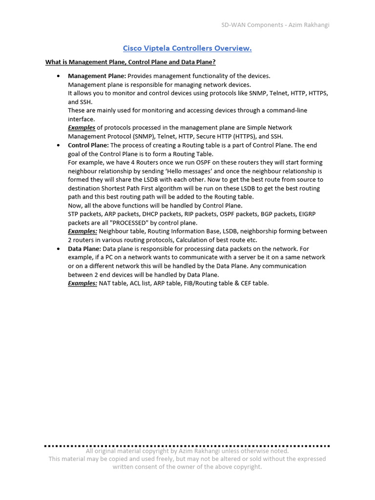 Cisco Viptela Controller Overview | PDF | Routing | Computer Network