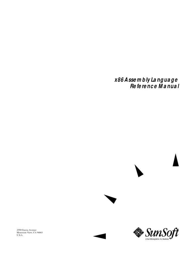 x86 Assembly Language Reference Manual: 2550 Garcia Avenue Mountain ...