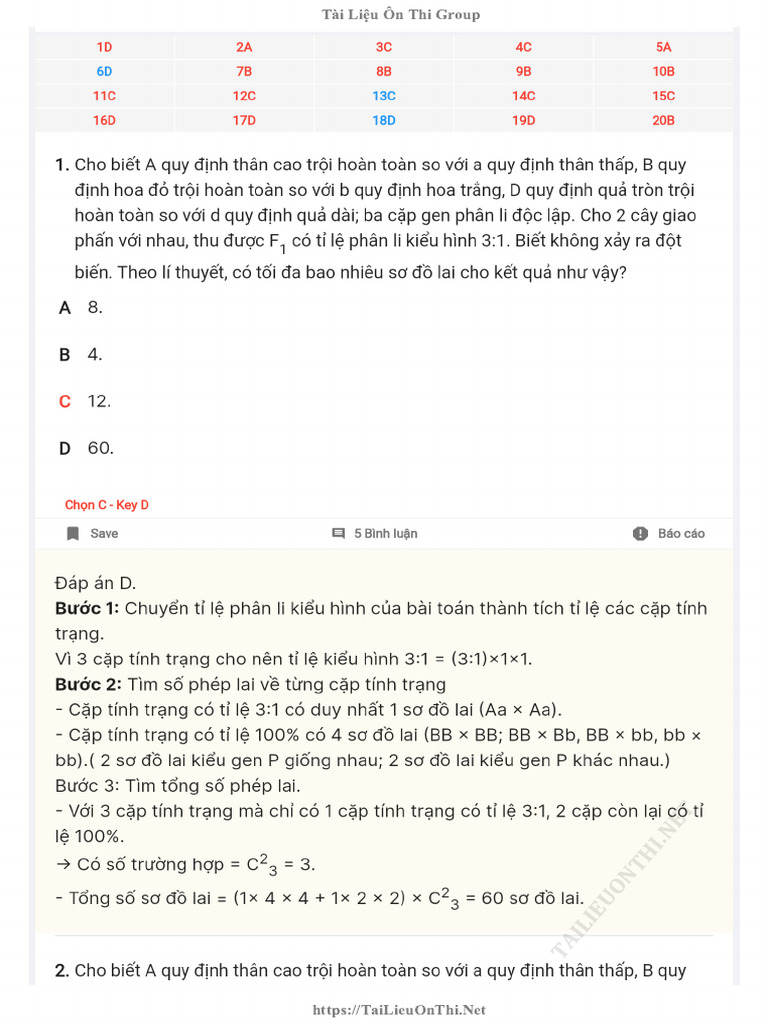 Da Thi Online Bai Tap Ve So Phep Lai 84273 529201991607AM | PDF