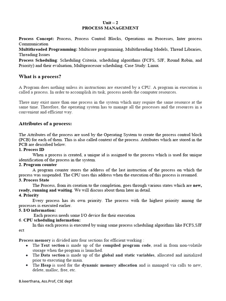 operating systems | PDF | Thread (Computing) | Process (Computing)