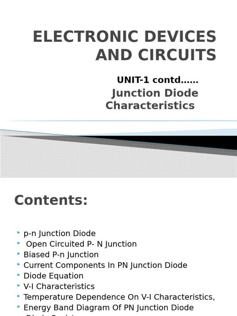 PN Junction Diode | PDF | P–N Junction | Diode