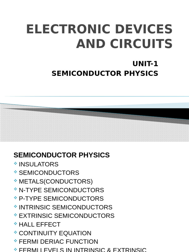 Semiconductor Physics | PDF | Electrical Resistivity And Conductivity | Band Gap