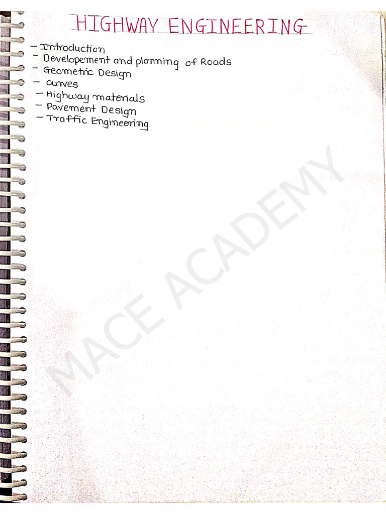 Highway Engineering Study Notes For GATE ESE SSC RRB 1755402463 | PDF