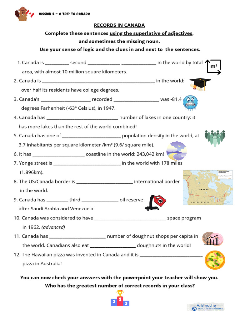 Canada: World Records and Superlatives | PDF | Adjective | Canada