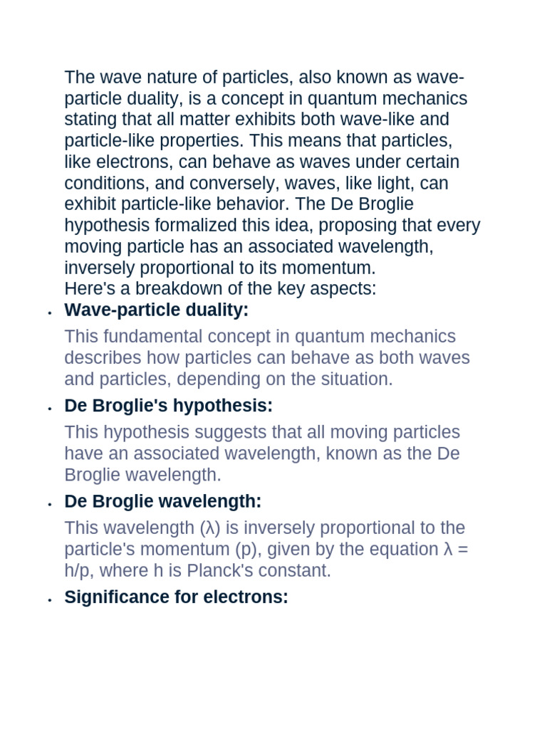 Understanding Wave-Particle Duality | PDF | Electron | Light