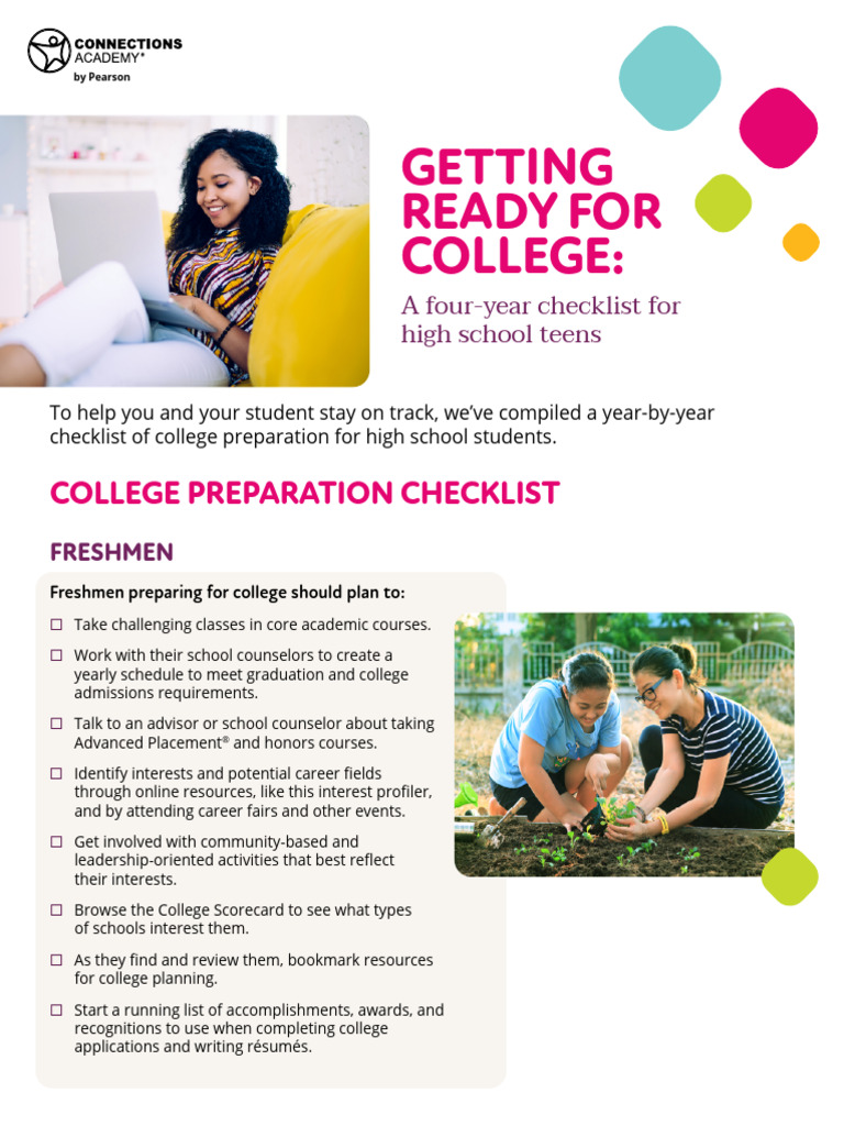 Ready For College Checklist | PDF | College Admissions In The United ...