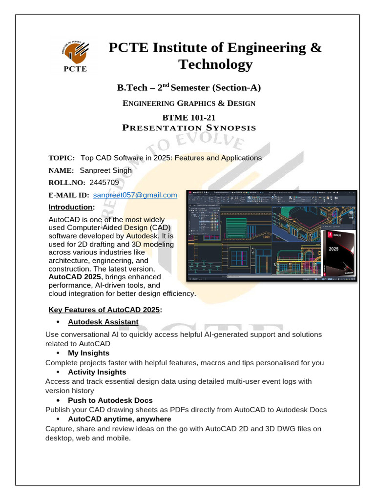 Top CAD Software 2025: AutoCAD Features | PDF | Auto Cad | Technical ...