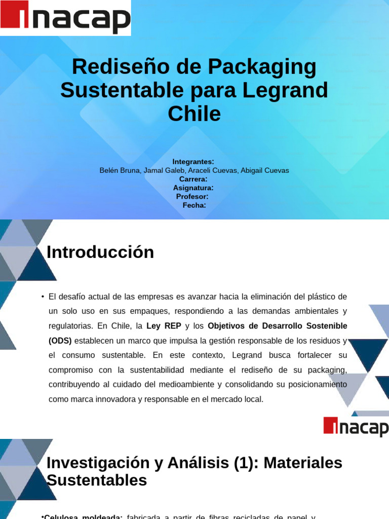 Rediseño de Packaging Sustentable para Legrand Chile | PDF | Reciclaje ...