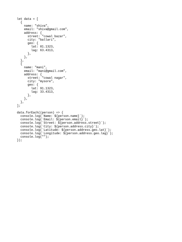 JavaScript Data Logging Example | PDF