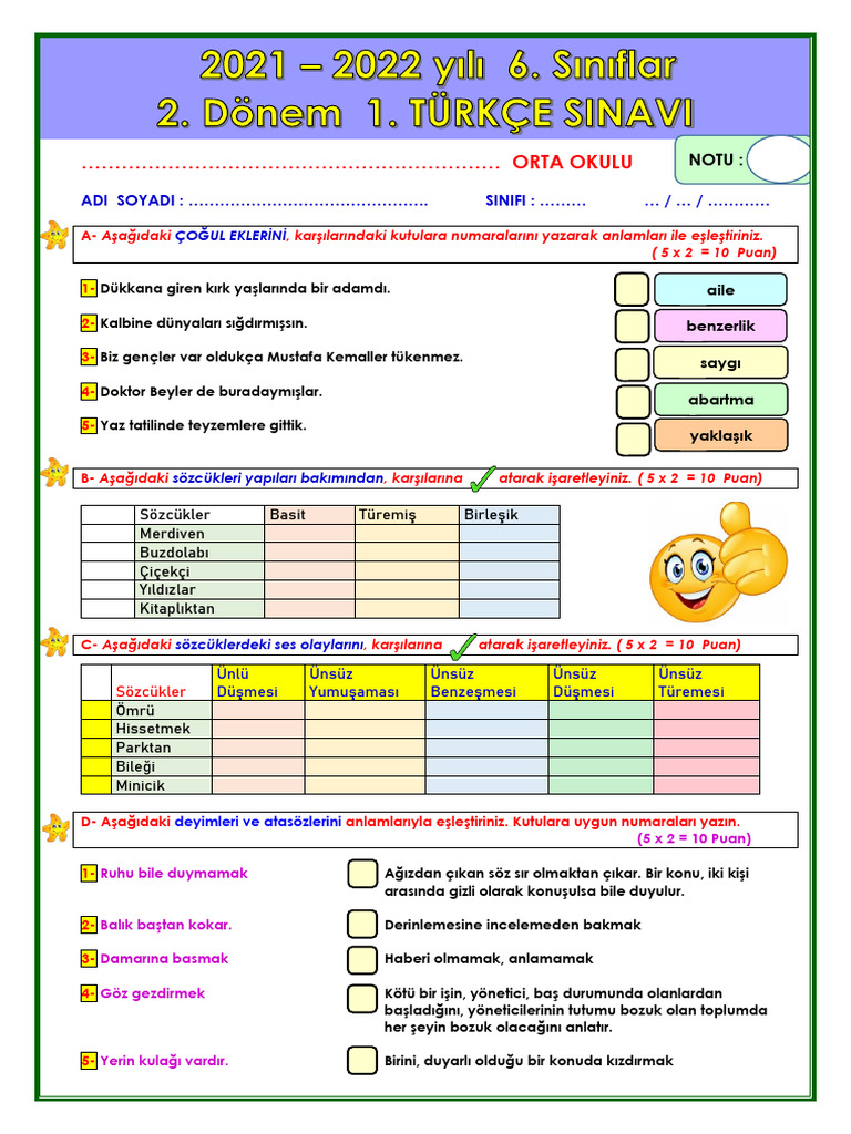 6.Snftrke2.Dnem1.Yazl | PDF
