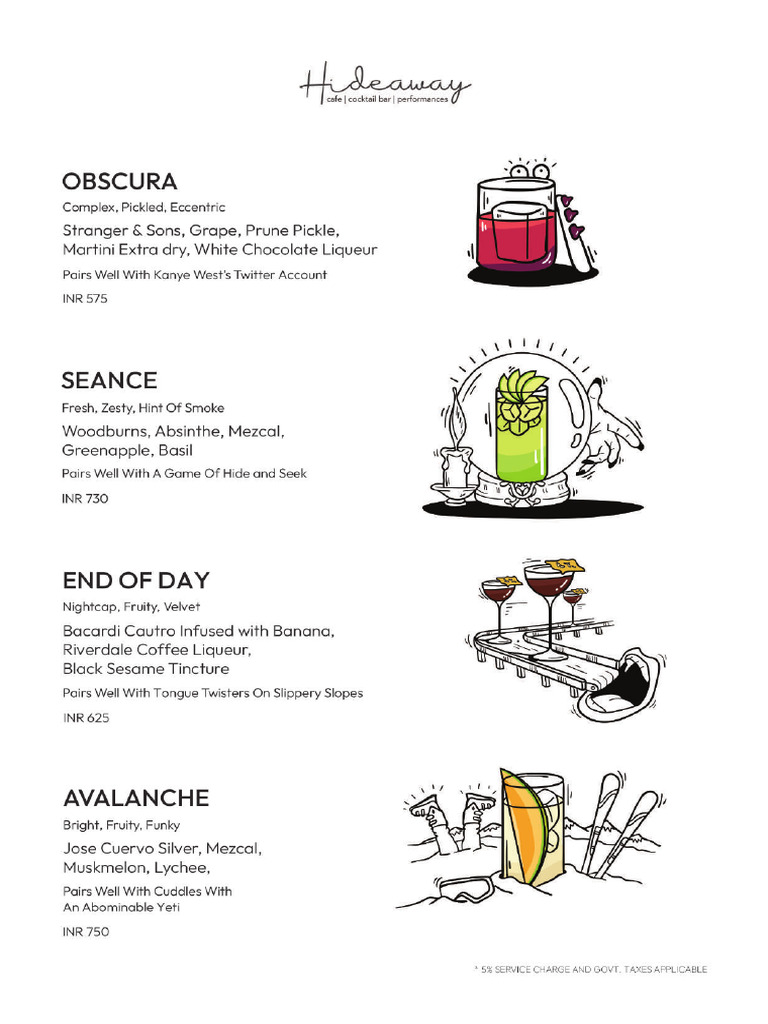 2.1 Bar Menu - Cocktails | PDF