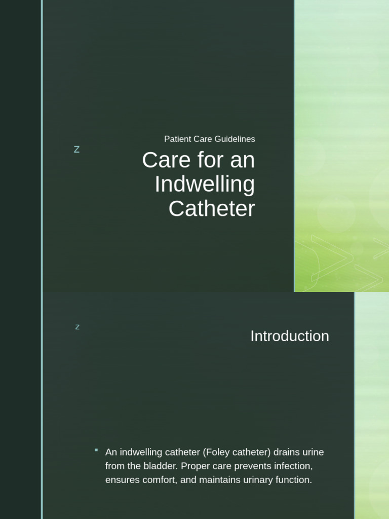 Care For Indwelling Catheter | PDF