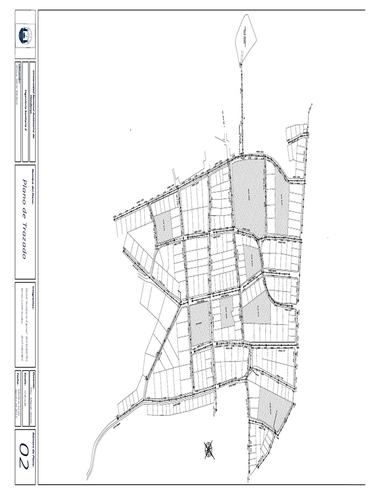 Plano de Trazado Ingeniería Sanitaria 2 | PDF