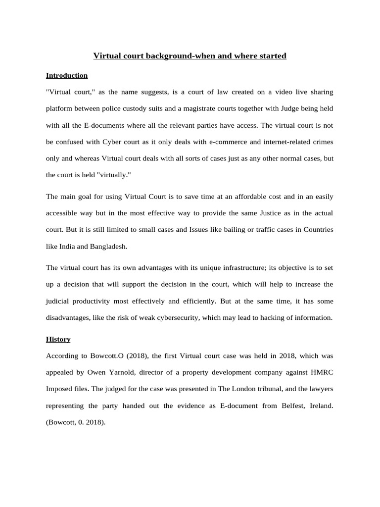 Virtual Courts: Evolution and Impact | PDF | Judge | Public Sphere