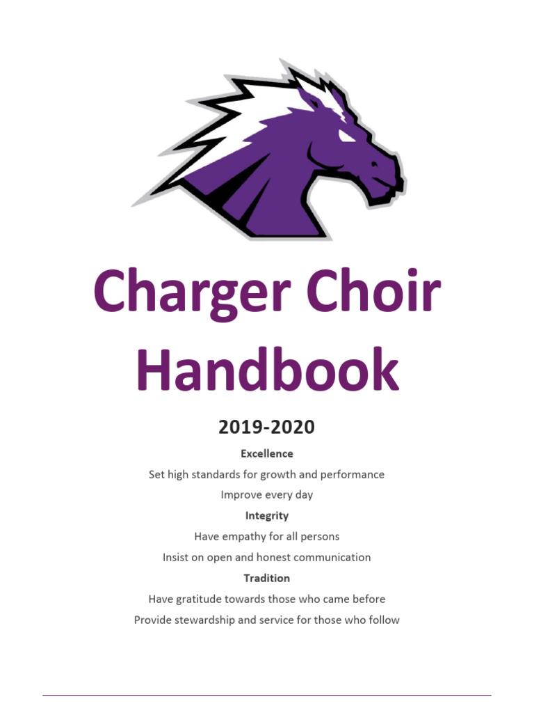 Choir Handbook 2019-2020 Overview | PDF | Choir | Singing