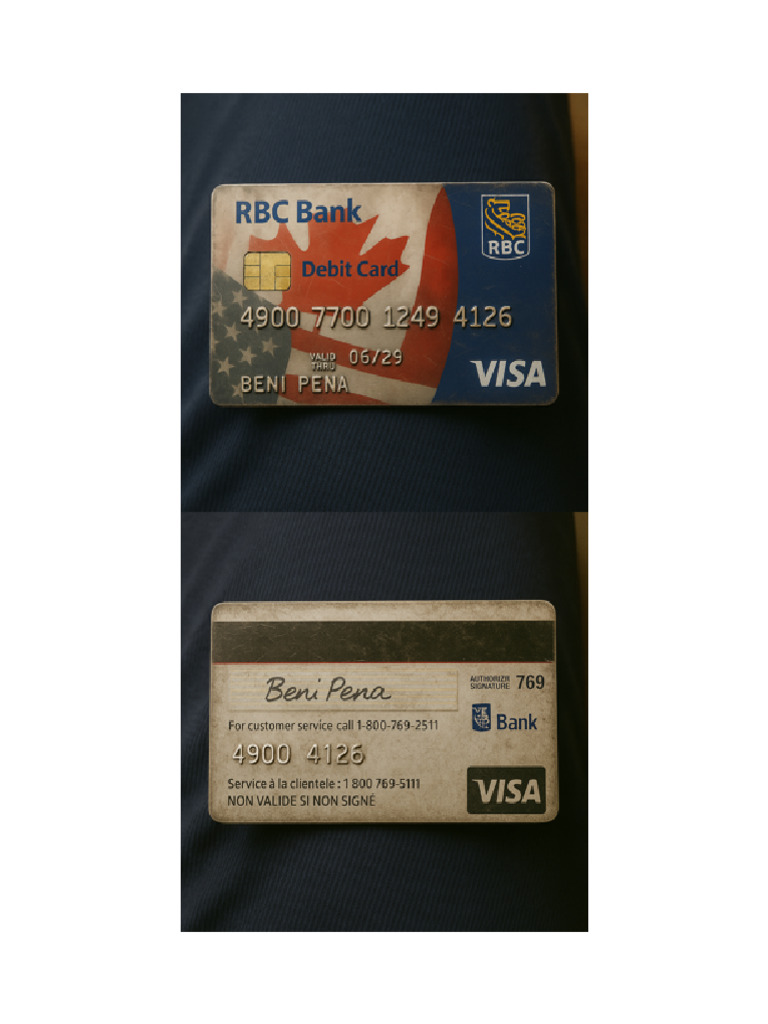 RBC Debit Card Front and Back | PDF