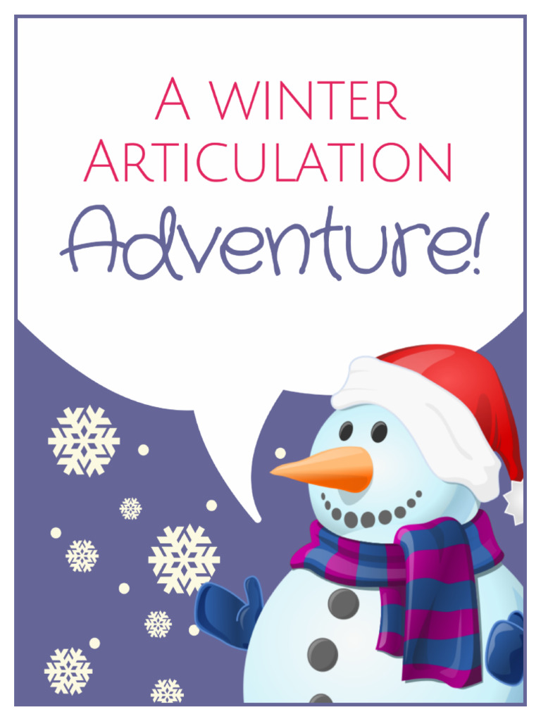 Winter Articulation Activity | PDF