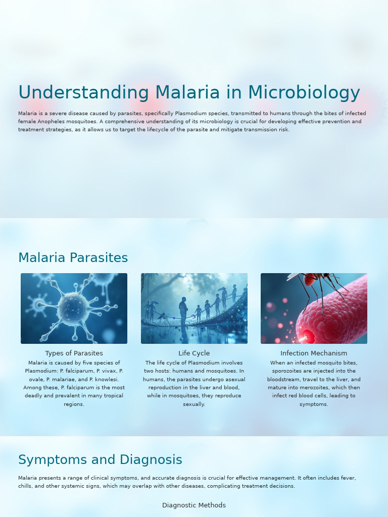 Malaria Microbiology Overview | PDF | Malaria | Plasmodium Falciparum