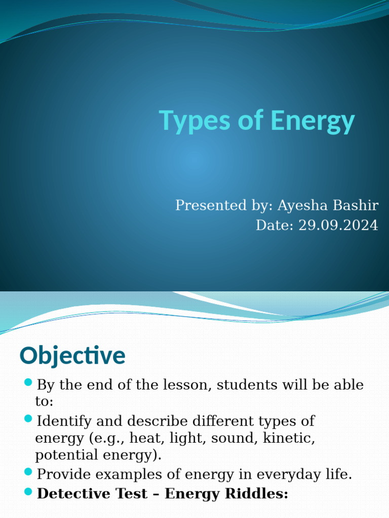 Understanding Different Types of Energy | PDF | Kinetic Energy ...