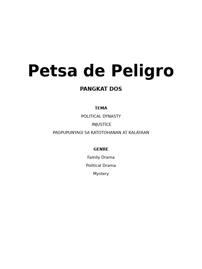 Script Petsa de Peligro | PDF