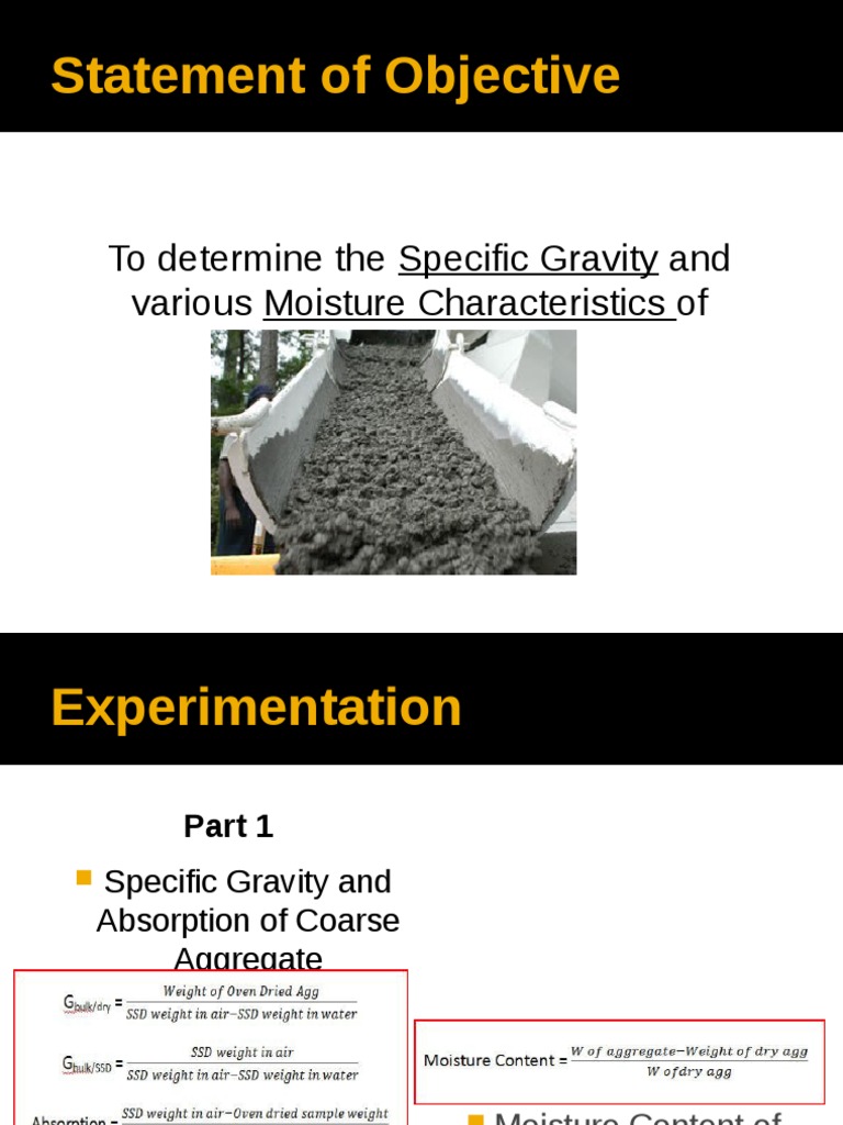 Specific Gravity & Moisture in Aggregates | PDF