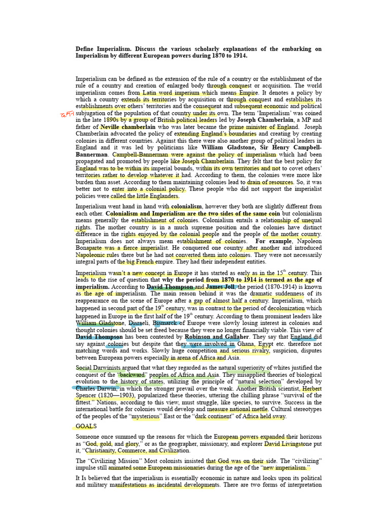 Scholarly Insights on European Imperialism | PDF | Imperialism | Capitalism
