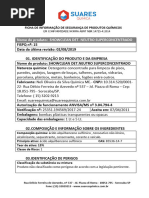 Ficha Técnica do Desinfetante Atomic 70 | PDF | Desinfetante | Química