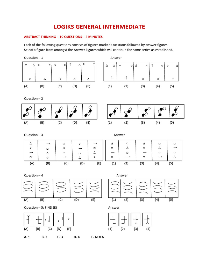Logiks General Intermediate - Abstract Thinking | PDF | Chess Theory ...