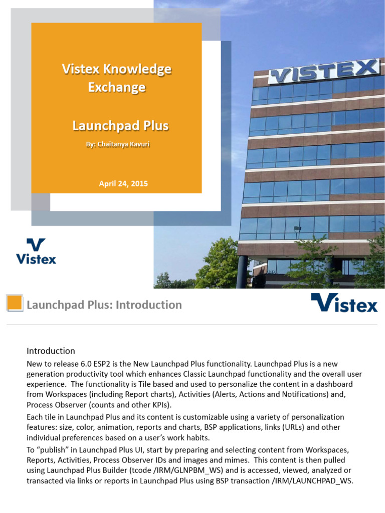 Presentation Launchpad Plus | PDF | System Software | Computing