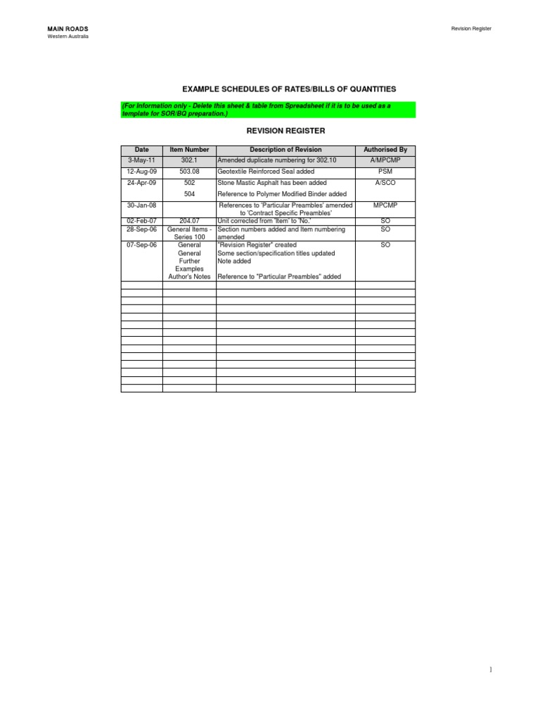 Example Schedules of Rates/Bills of Quantities | PDF | Deep Foundation ...
