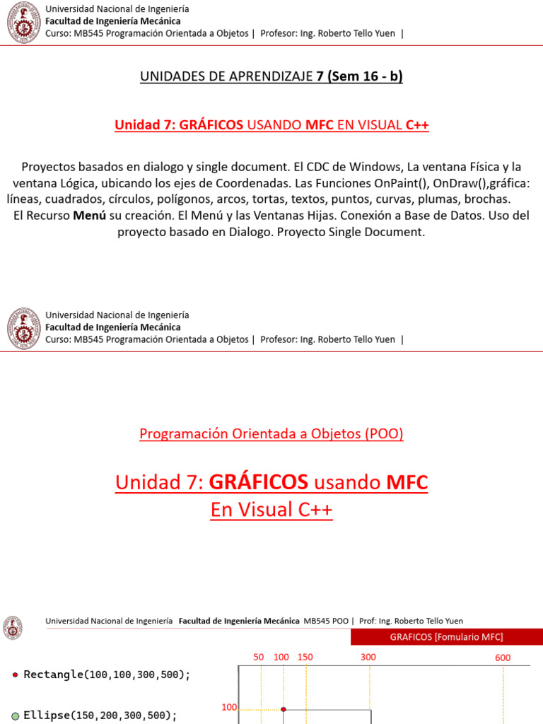 Tema - 10-Gráficos MFC Visual C++ | PDF | Ingeniería de software | Programación orientada a objetos