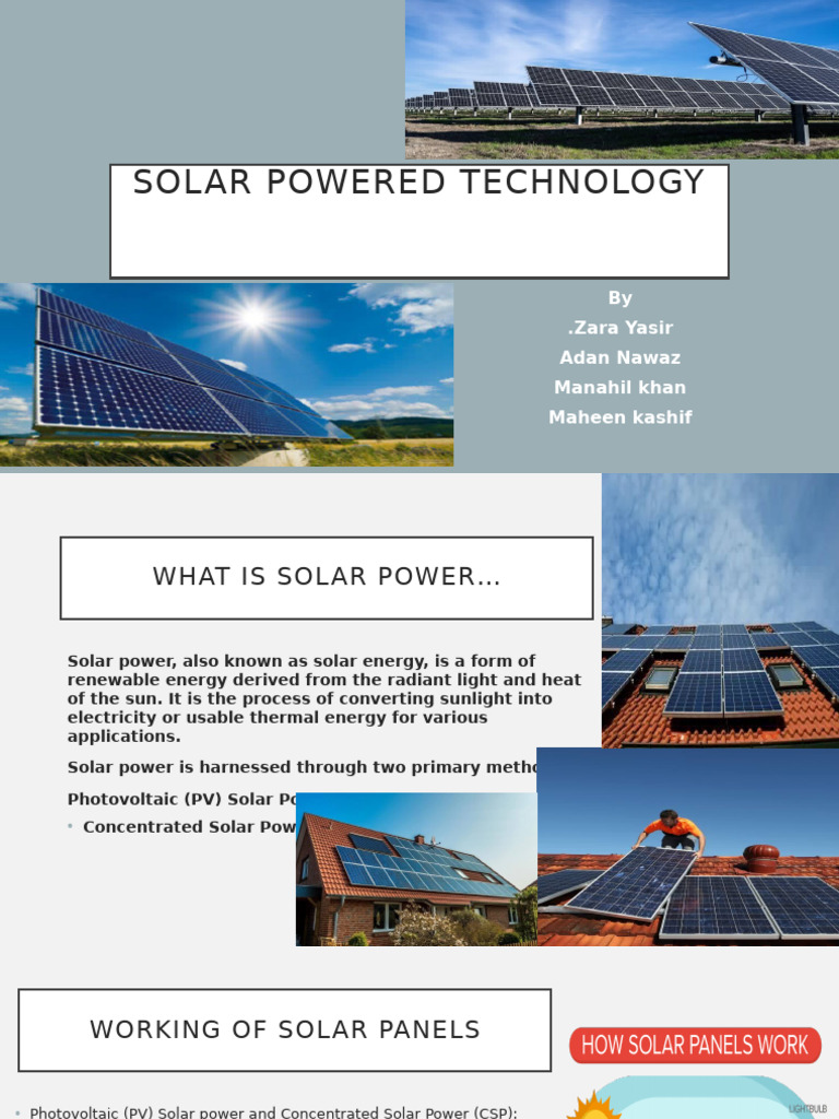 Presentation Science. | PDF | Solar Energy | Photovoltaics