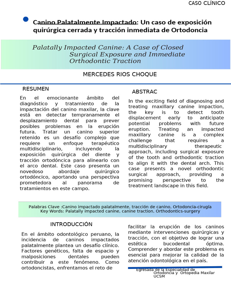 Mercedes Rios Choque, Expo Brasil | PDF | Ramas de Odontología ...
