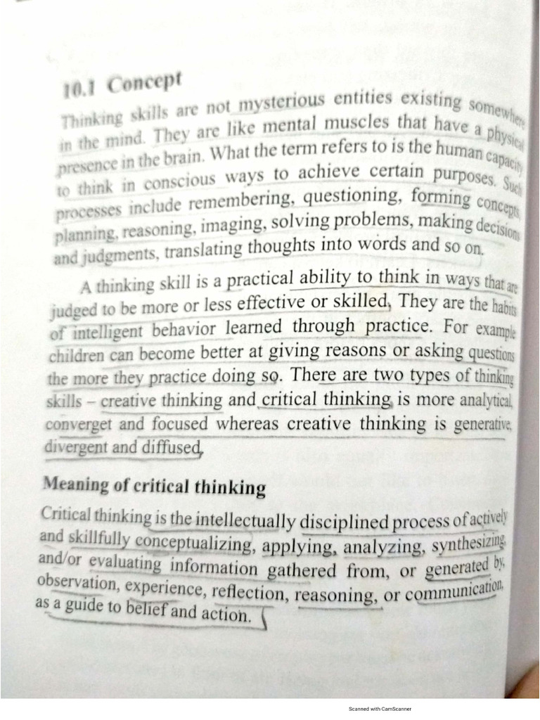 Critical Thinking and Creative Thinking-UNIT-4-2020 | PDF