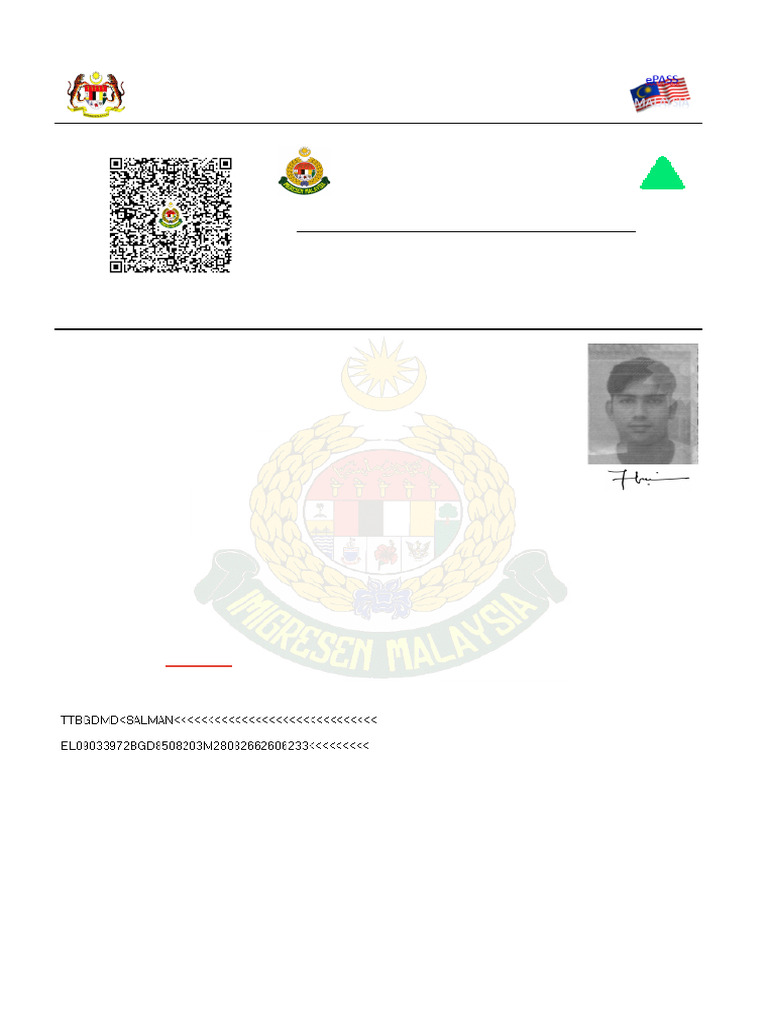Digital Pas El0903397 Globus | PDF | International Law | Immigration Law