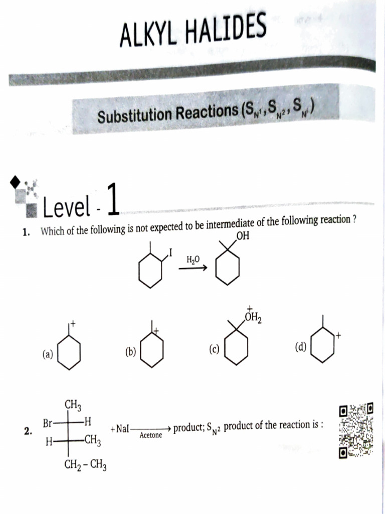 MSC Alkyl Halides (Substitution) | PDF