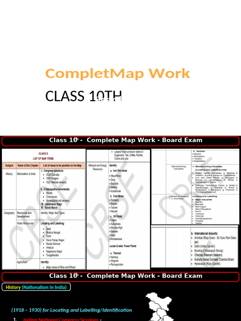 Complete Map Work for Class 10 | PDF | Gujarat | Tamil Nadu
