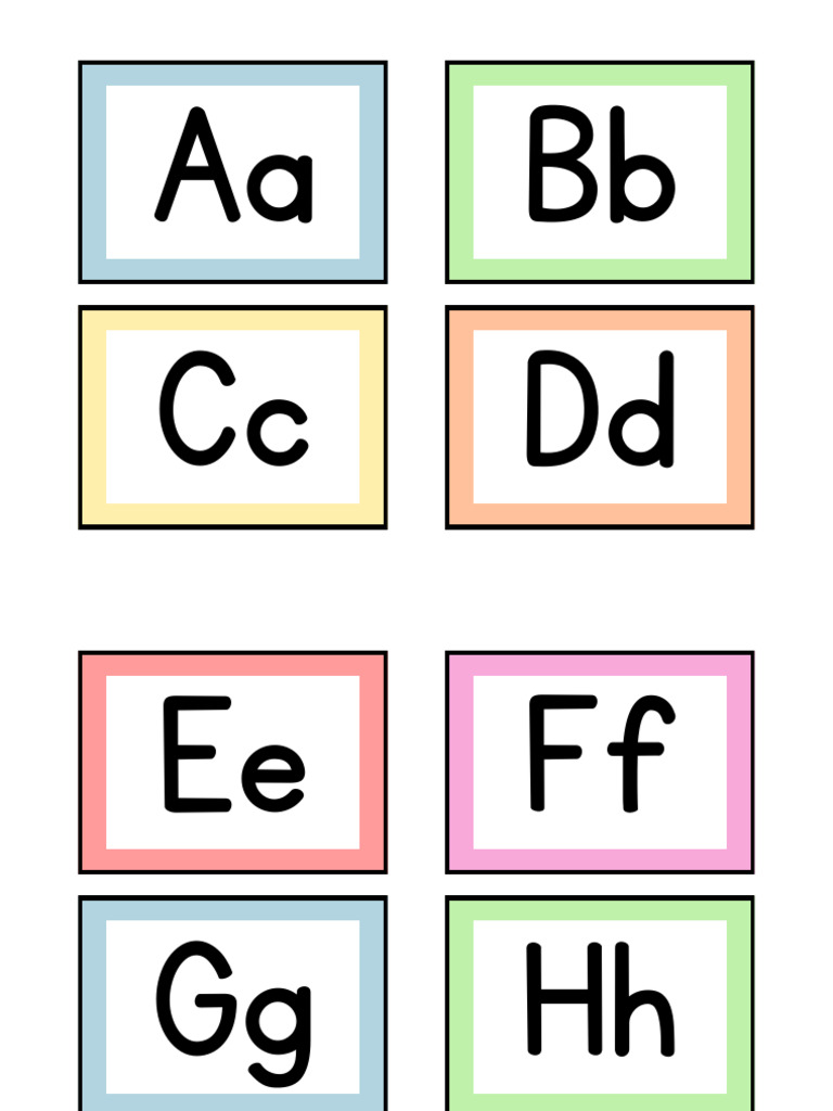 Alphabet Flashcards ABCD | PDF