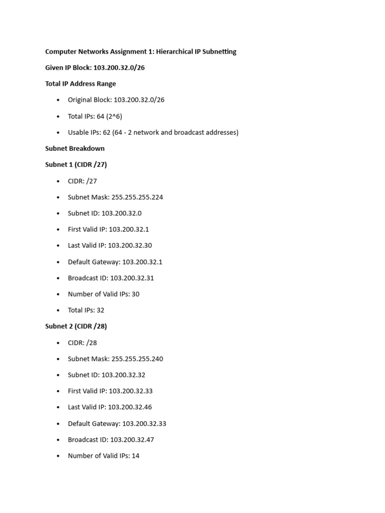 Computer Networks Assignment 1 | PDF